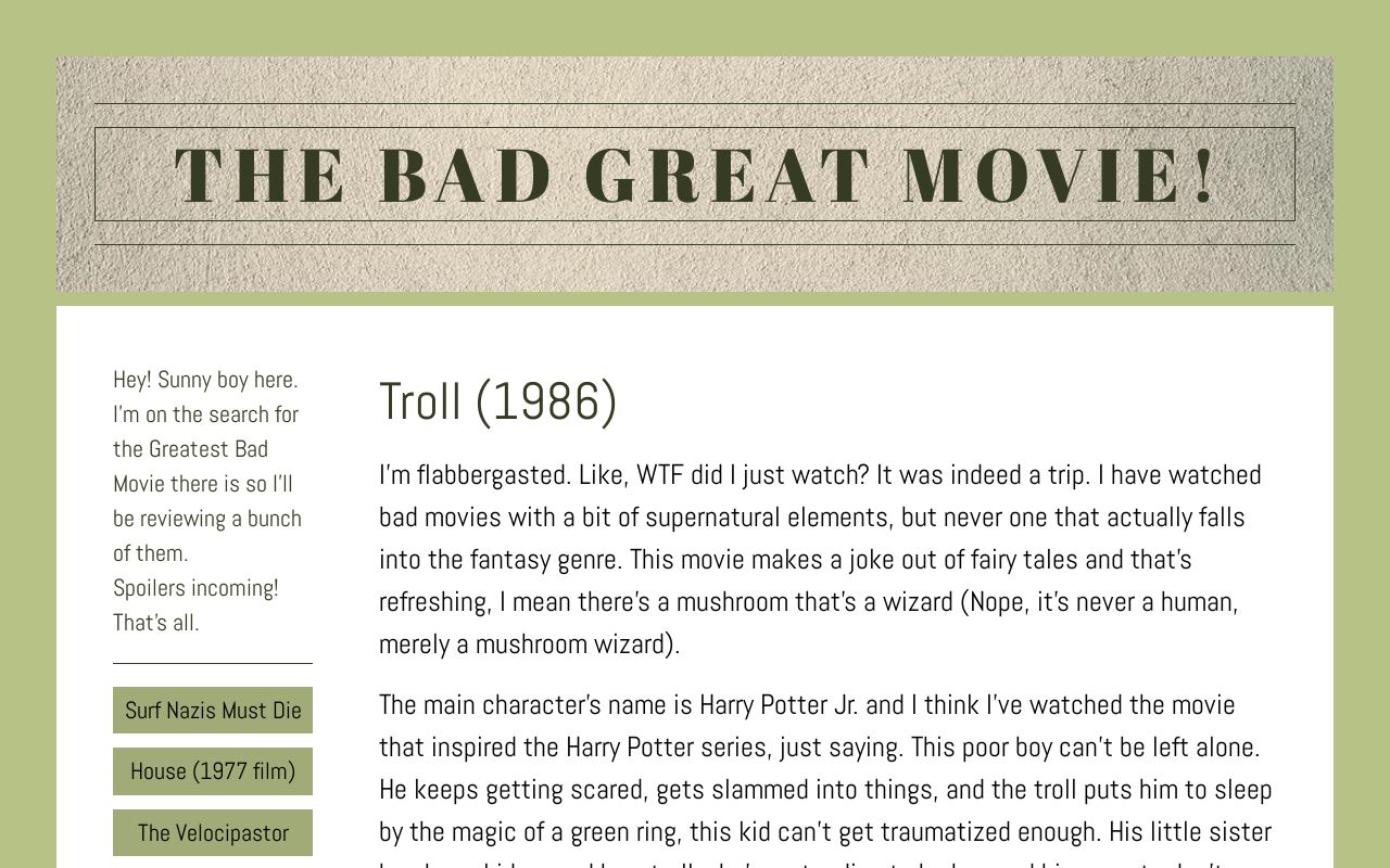 The Bad Great Movie